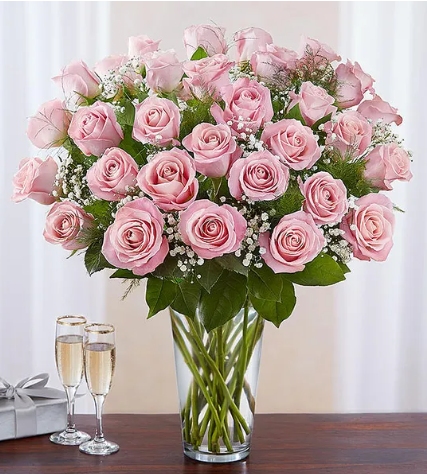 Long Stem Pink Roses – Paradise Flowers | We Deliver Love. Today. Same ...